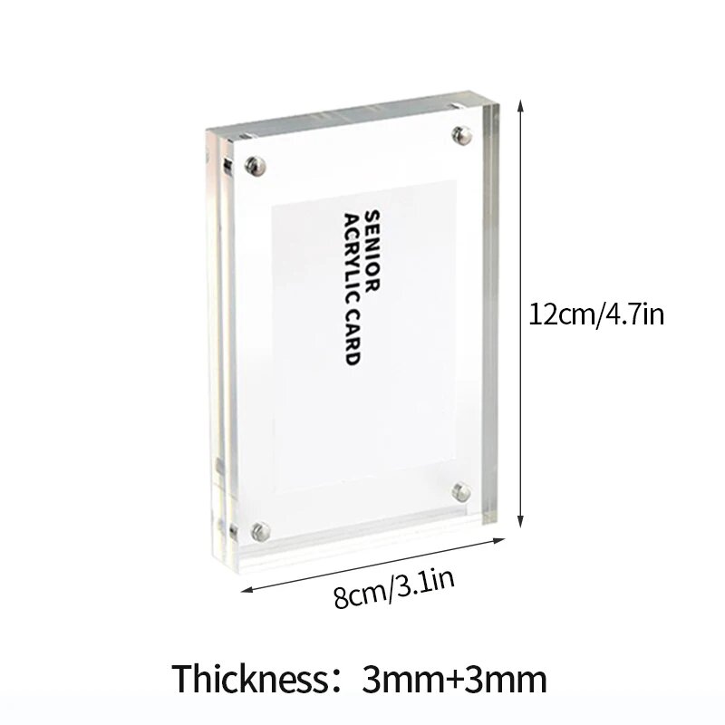 Прозрачные рамки для фотографий, акриловый магнитный держатель для фотокарт Kpop Idol, настольное украшение для фотографий, демонстрационная подставка для постеров