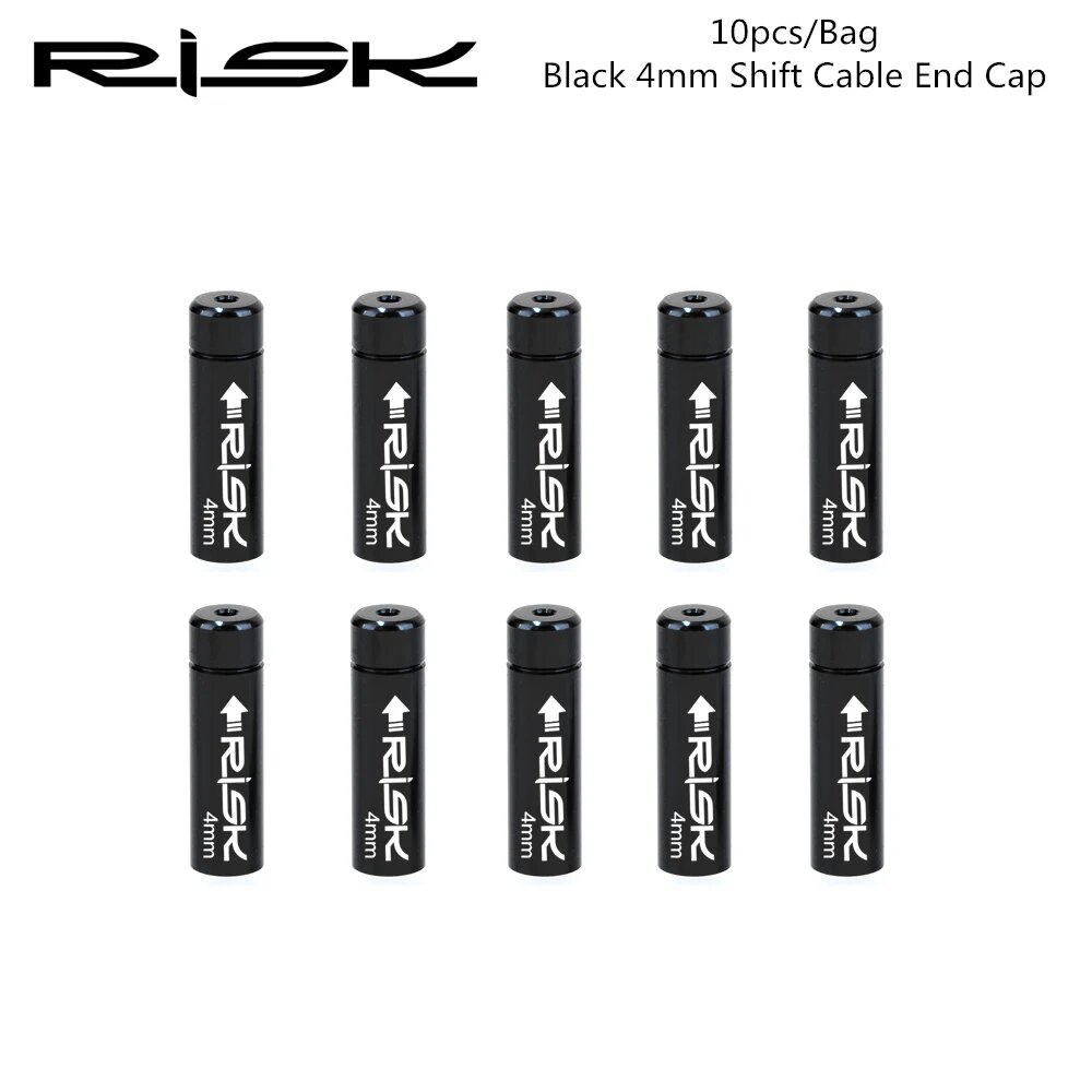 Кожухи для тросов RISK RC101 алюминиевые 10 шт. Черный, RC101-1-BK