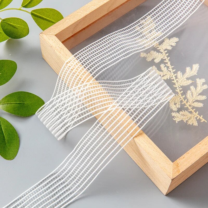 Эластичная лента Fish Thread 40mm, белая, 5 yards