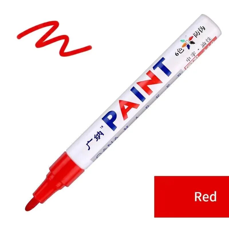 Перманентные маркеры 12 цветов Red