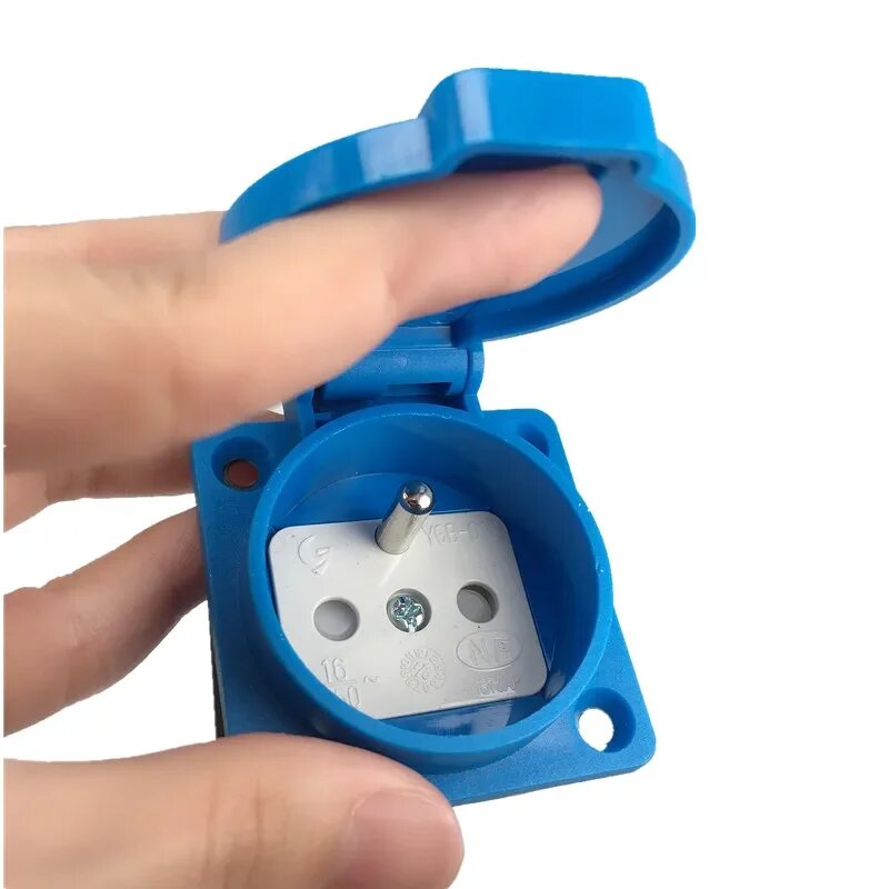 Bolantedz Водонепроницаемая розетка 16A 250V синяя/черная France Blue