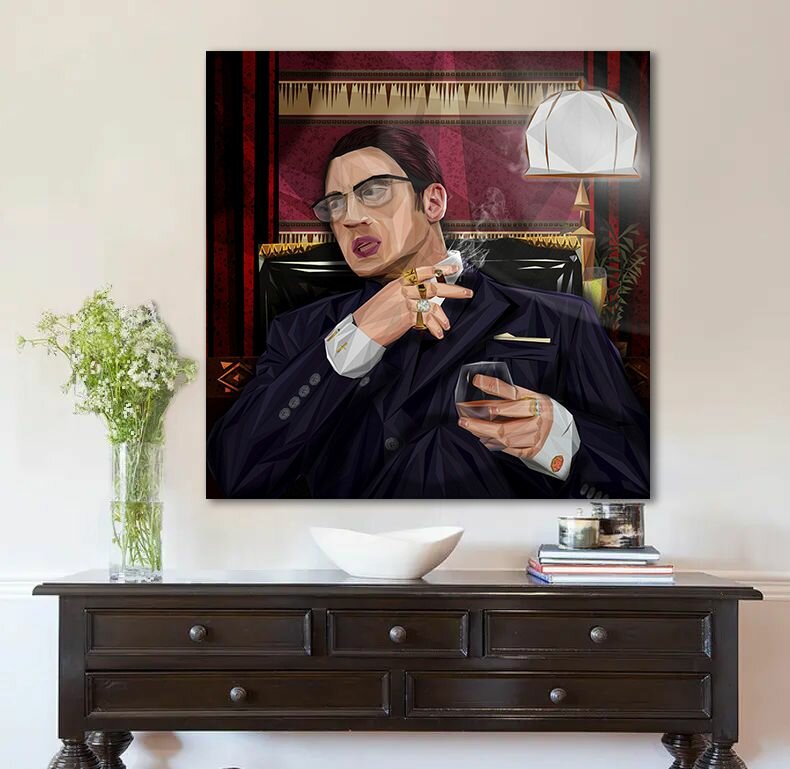 Том Харди / Рейджи Крей - 50х50, Картина Легенда, постер на стену