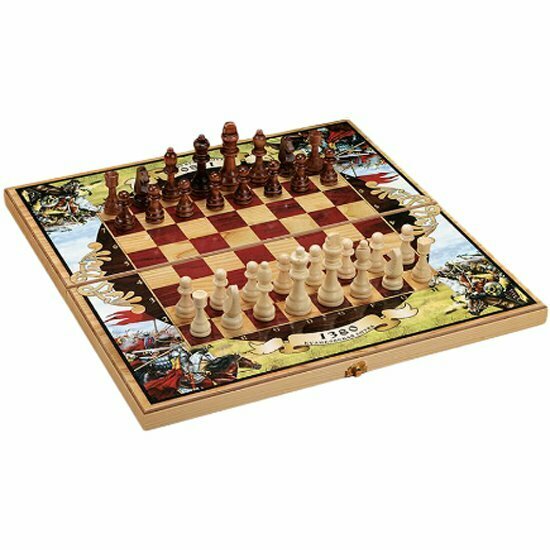 Подарочный набор игр Noname Savanna шахматы, нарды, шашки с доской "Куликовская Битва" (SA-SH-039)