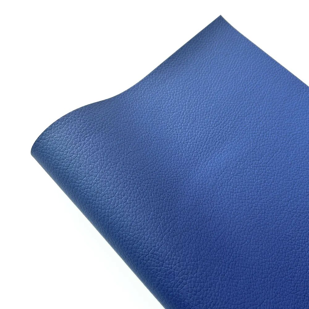 Личи искусственная кожа для рукоделия Синий, 20cm x 15cm, 4 sapphire blue