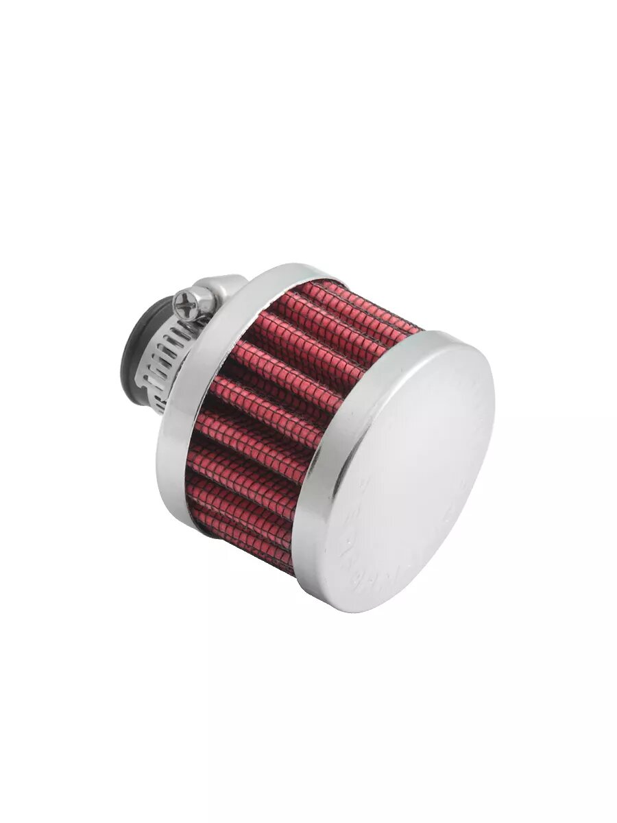 Фильтр PROSPORT PERFORMANCE, для вентиляции картерных газов, нержавеющая сталь, красный посадочный диаметр (D=9мм)