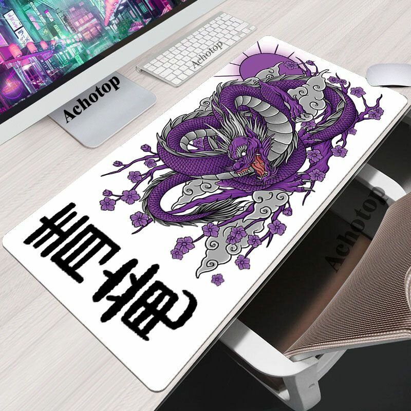 Коврик для мыши Dragon Gaming 900x400x3 мм, белый, фиолетовый
