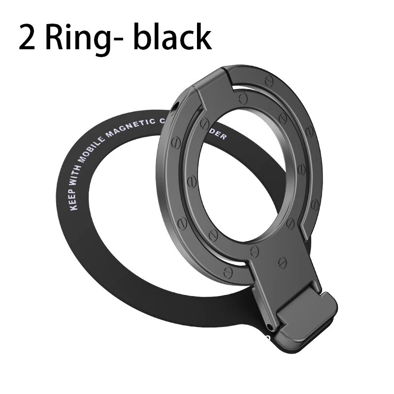 Кольцо-держатель для сотового телефона с подставкой с поворотом на палец и подставкой Black-2