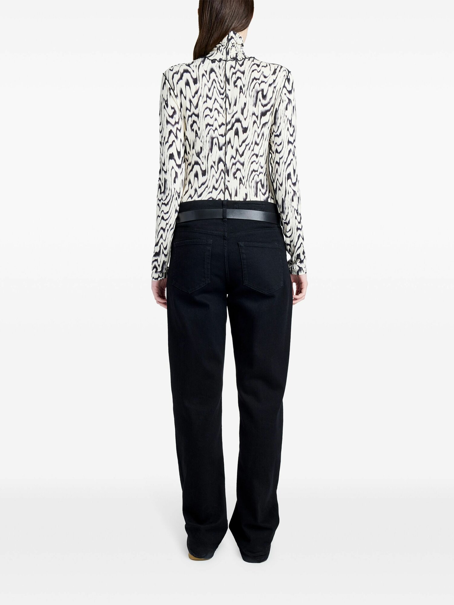 Топ Proenza Schouler White Label Audrey, размер 4, бежевый/белый — фото 1