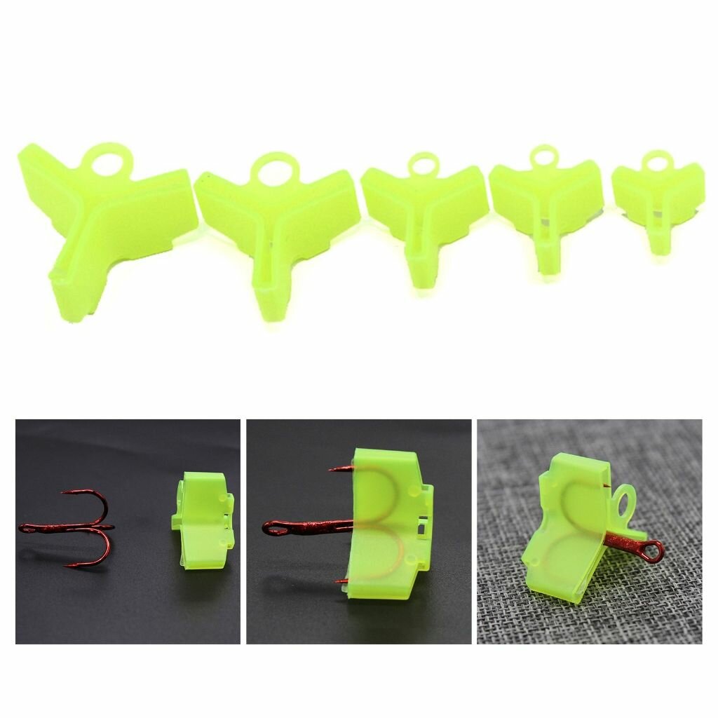 Рыболовные принадлежности, Защитные чехлы для крючков тройников - белый - размер 4, 100 штук