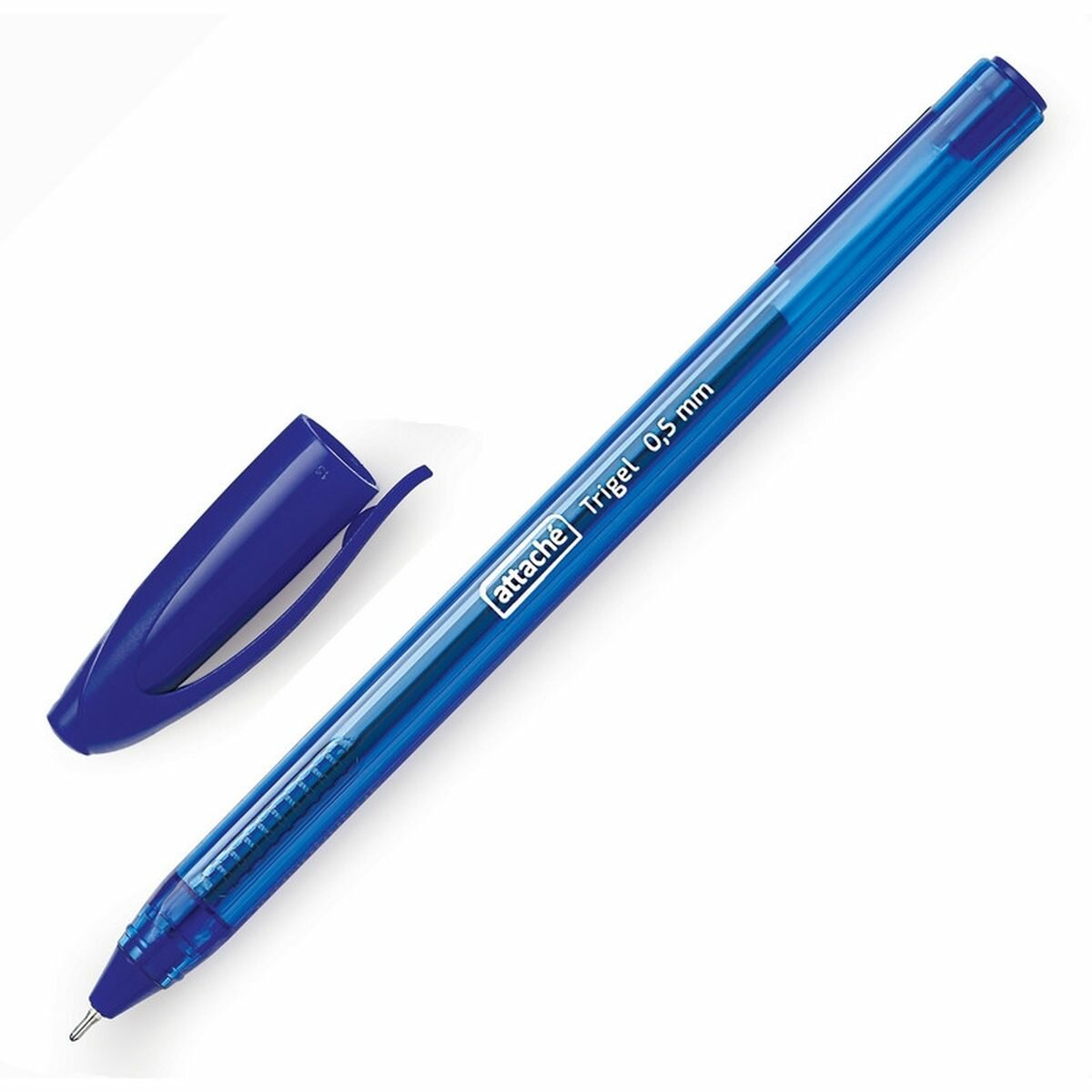 Ручка гелевая Attache Glide Trigel (0.5мм, синяя), 500шт.