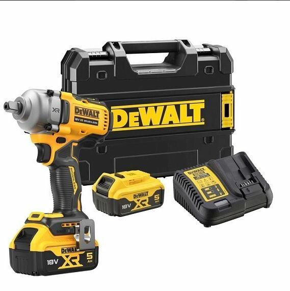 Гайковерт аккумуляторный ударный "DeWalt" DCF892P2T-QW (18В, Li-Ion.1/2", 812Нм)