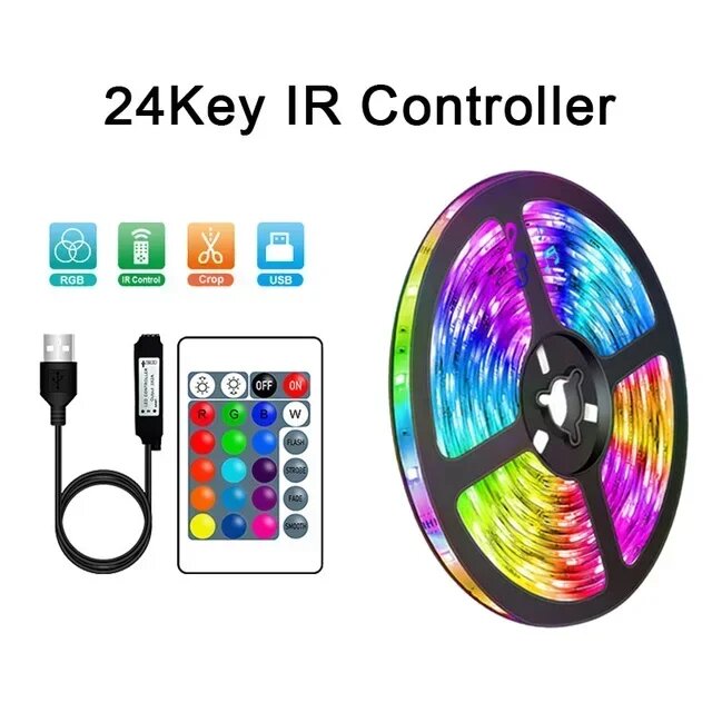 5 В USB светодиодные ленты 5 м 10 м 20 м 30 м Smart RGB светодиодные ленты Luces светодиодная гибкая лампа лента для декора комнаты, вечеринки, подсветка телевизора
