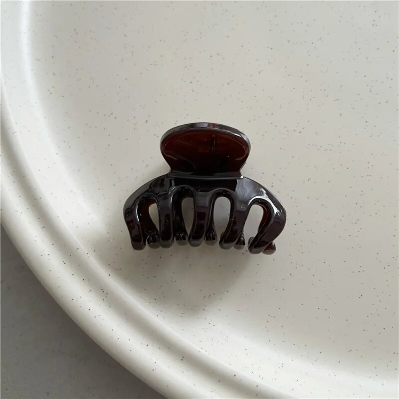 Коричневый акриловый зажим для волос Deep coffee keel