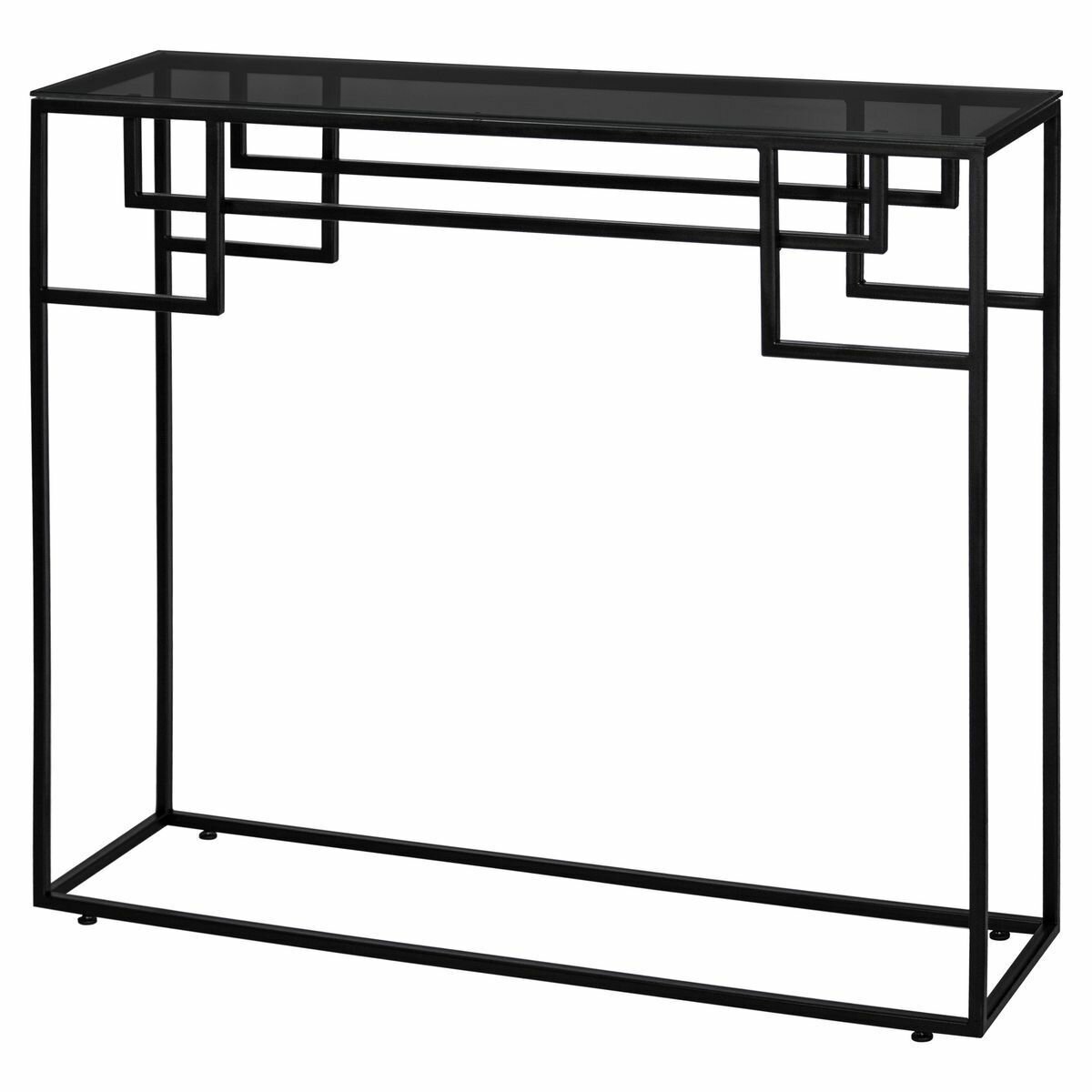 Консольный столик торонто , туалетный столик 990х875х280мм (черный/стекло серое графит)