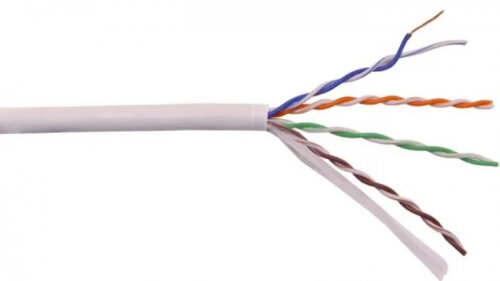 Кабель Lanmaster UTP LAN-5EUTP-HFLT-GY 4 пары, кат. 5e, нг(А)-HFLTx, 305м. серый