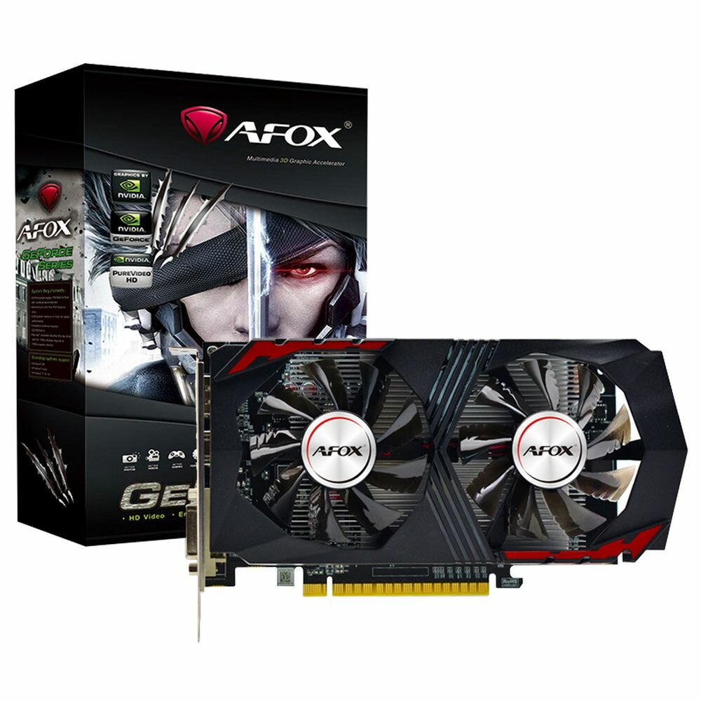 Видеокарта Afox GTX1050Ti GAMING 4GB GDDR5 128bit DVI DP HDMI 2FAN RTL