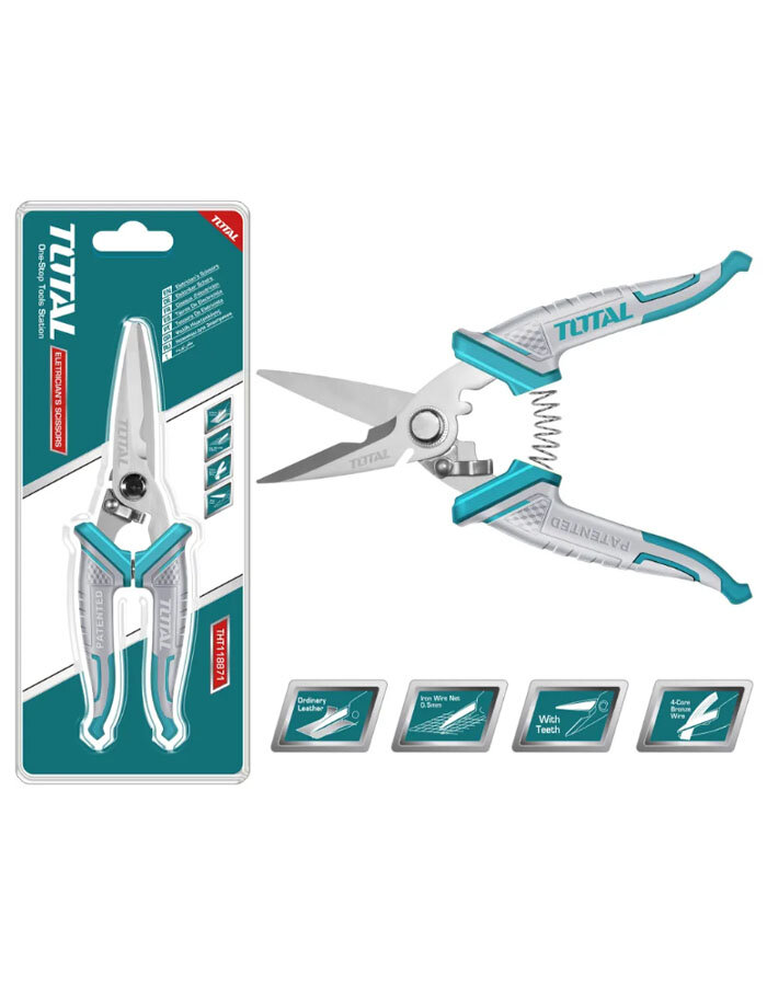 TOTAL Ножницы строительные Прямые Инструментальная сталь