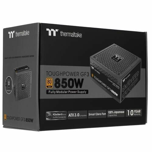 Блок питания Thermaltake 850Вт PS-TPD-0850FNFAGE-4 Toughpower 850W, 80 Plus Gold, Fully Modular