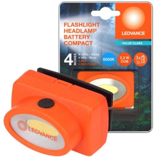 Налобный фонарик Ledvance-osram LEDVANCE 2.2W 6500K IP22 Батарейки 3хААA