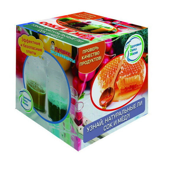 Набор для экспериментов Лучшие эксперименты Мини-набор "Здоровый образ жизни, Соки и мед", 150 гр (X072нт)