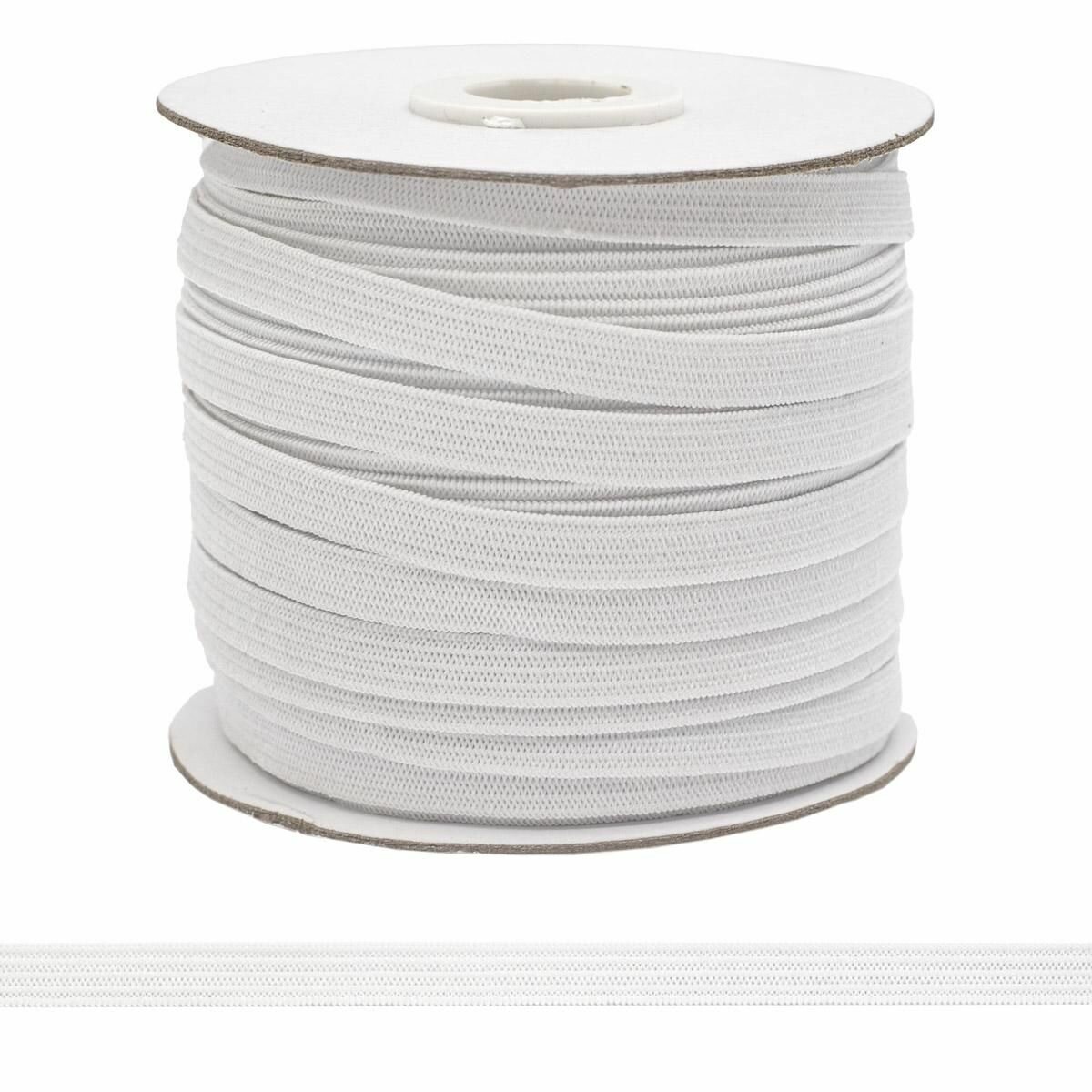 Резинка айрис Белая, 4,1 г/см, эластичность 220%, 0,8 см, 40 м, ТВ-08