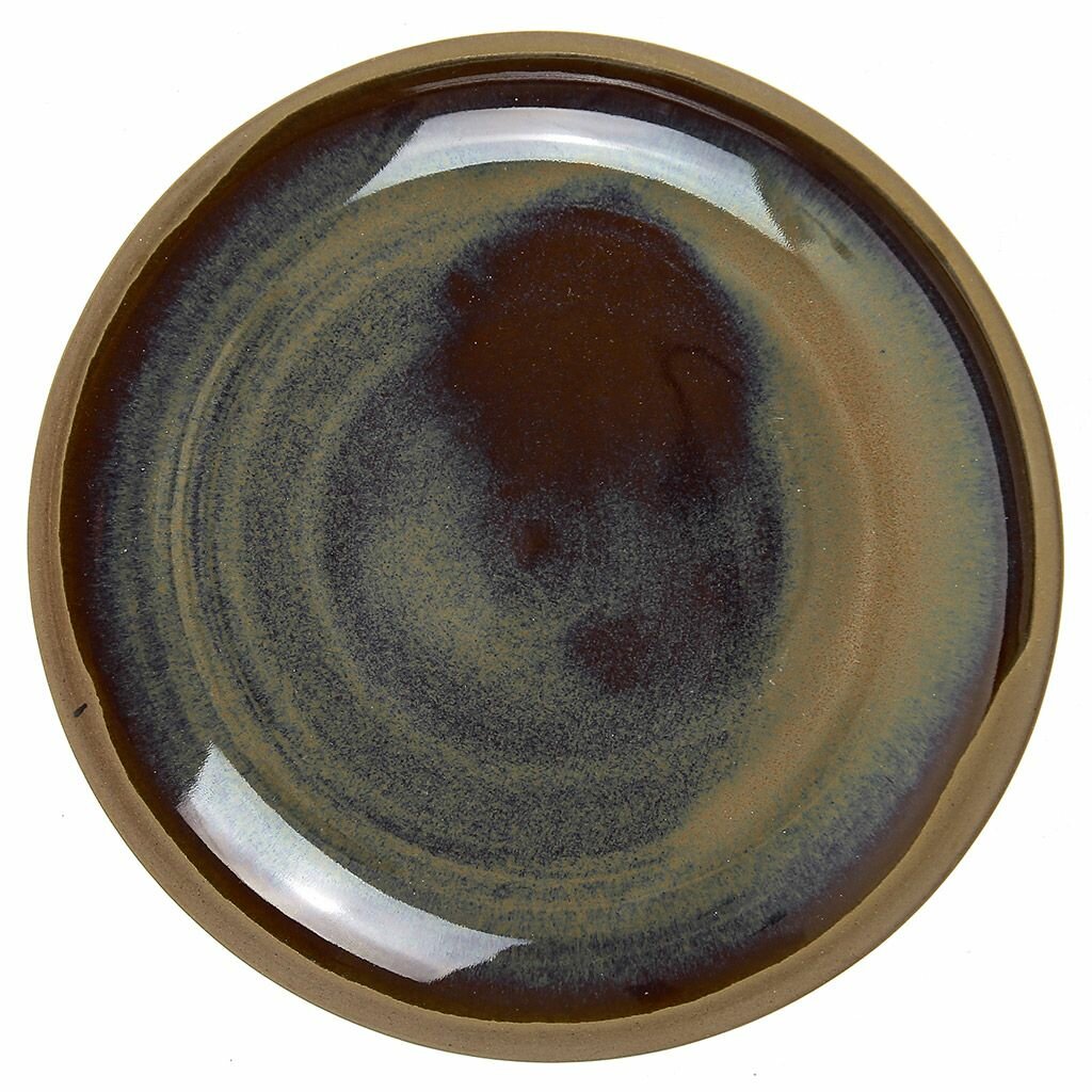 Тарелка Борисовская керамика "Брауни", мелкая, из каменной керамики, 175х175х25 мм