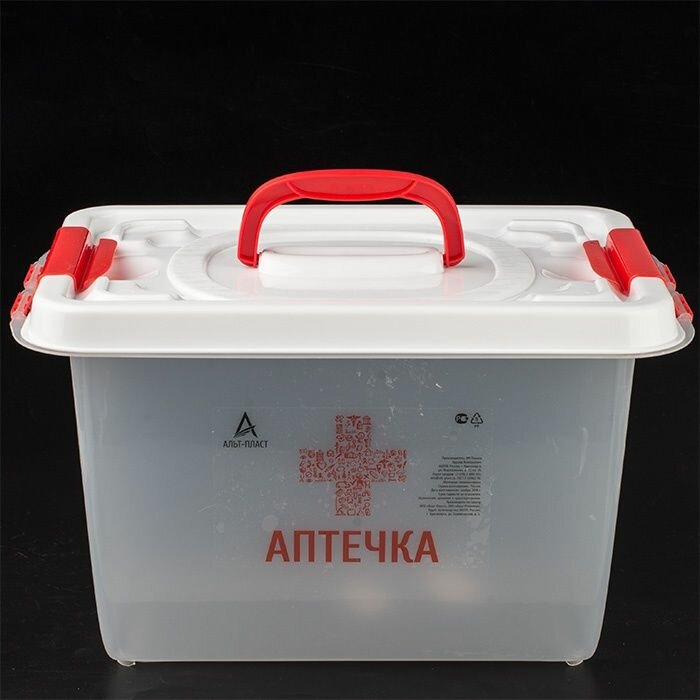 Бокс для хранения Comfort Factor "Аптечка", универсальный, без вкладыша, 10 л, 359х242х211 мм (АП 412)