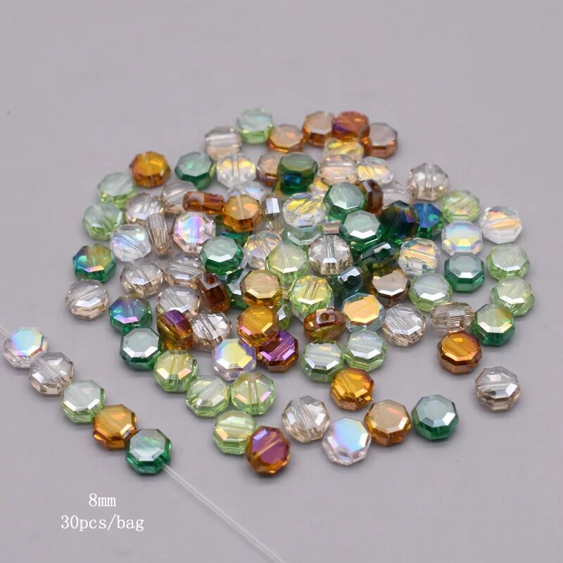 Граненые хрустальные бусины YanQi Изумрудный, B-30PCS