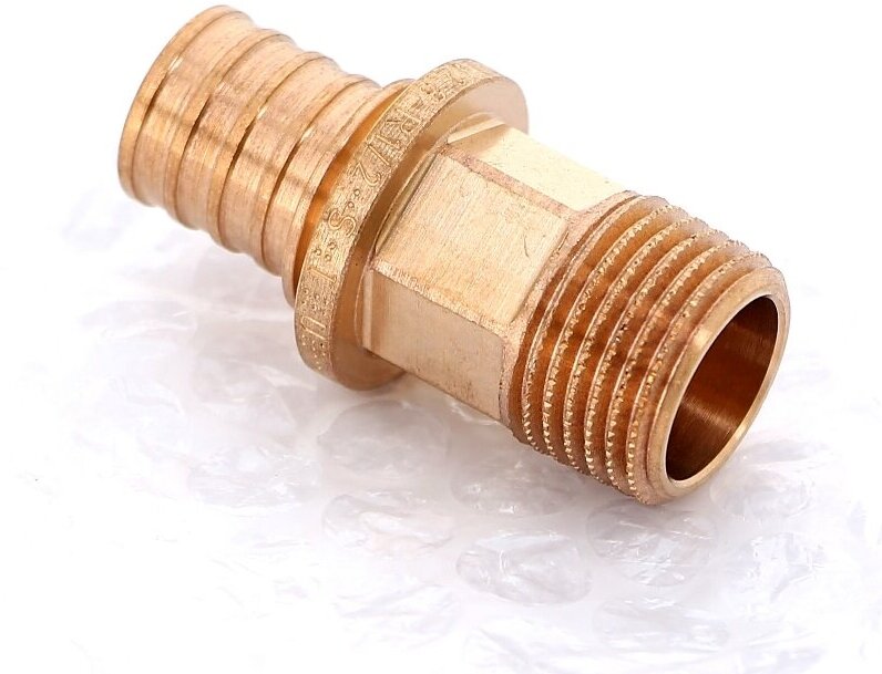 Переходная муфта Rehau, для водоснабжения/отопления, 20мм x 1/2НР, бронзовая
