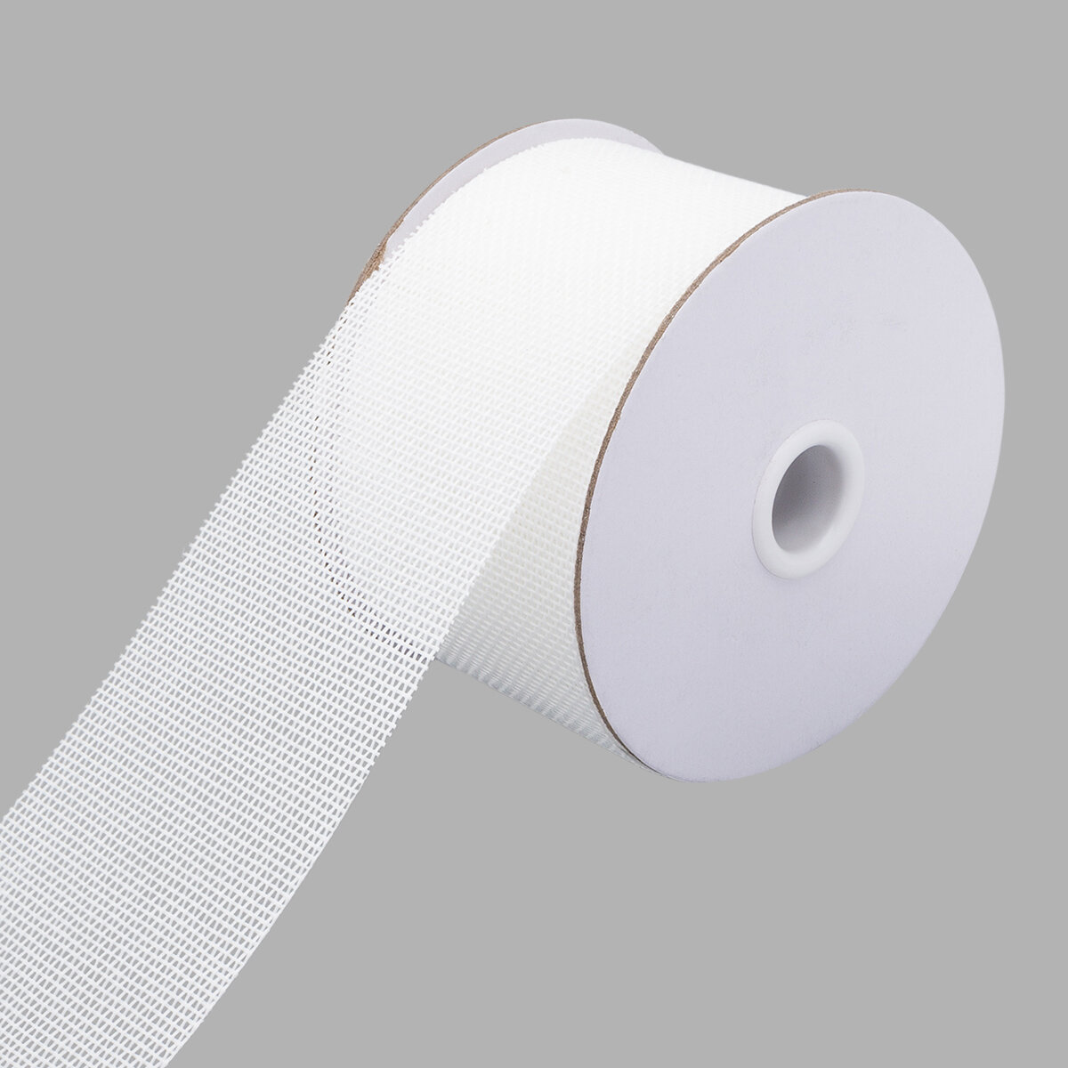 Лента джутовая декоративная, 6 см × 15 м, белый цвет, для творчества, Айрис