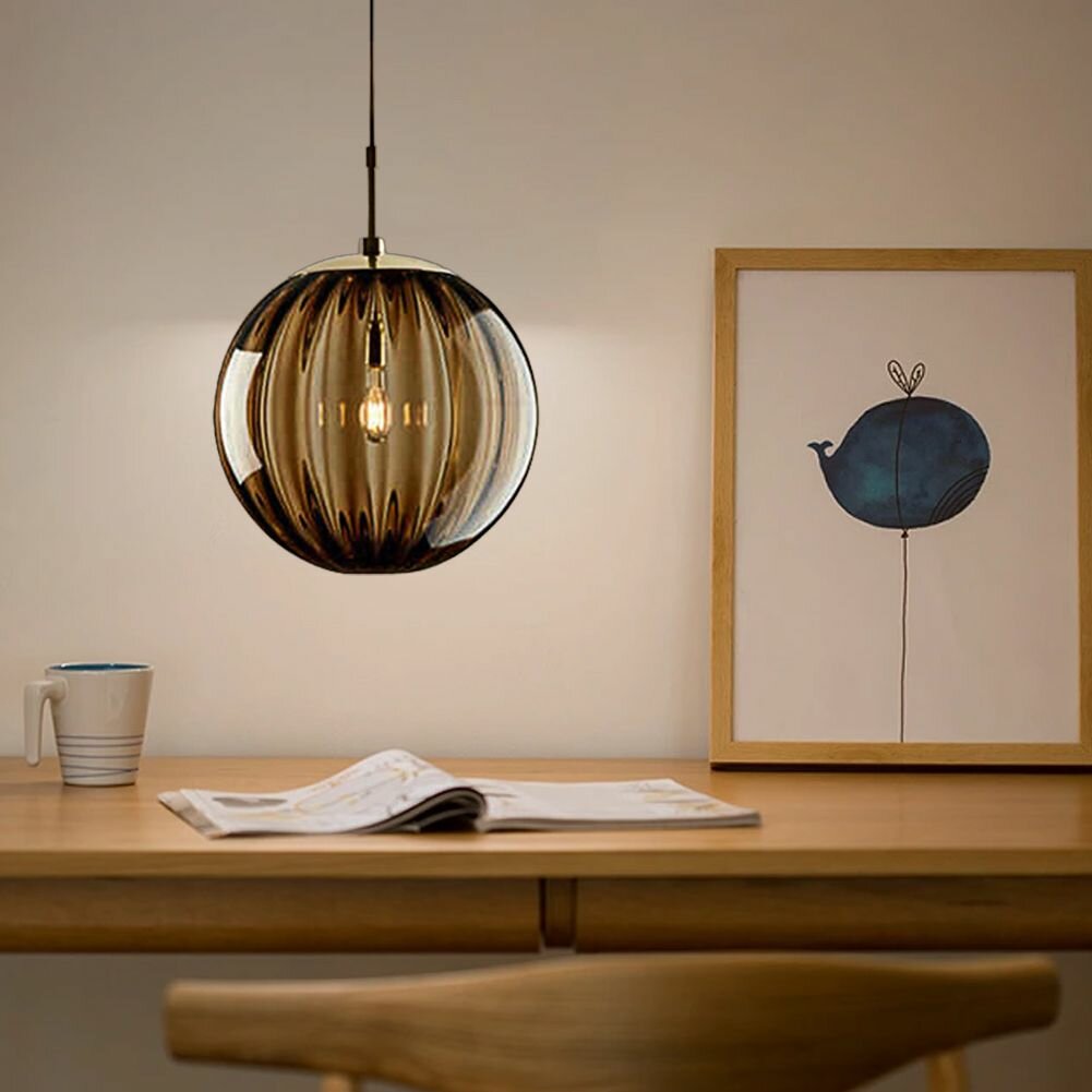 Стеклянная люстра, круглый шар, E14