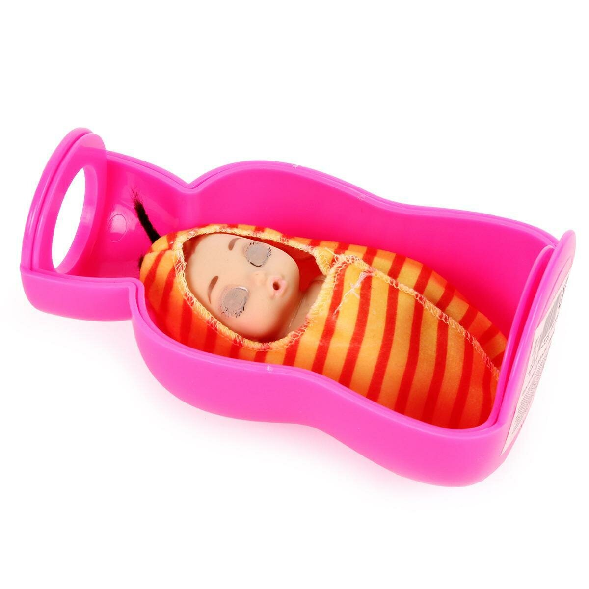 Кукла в бутылке "Baby doll Surprises", 15см, пластик/текстиль, для игр с младенцем