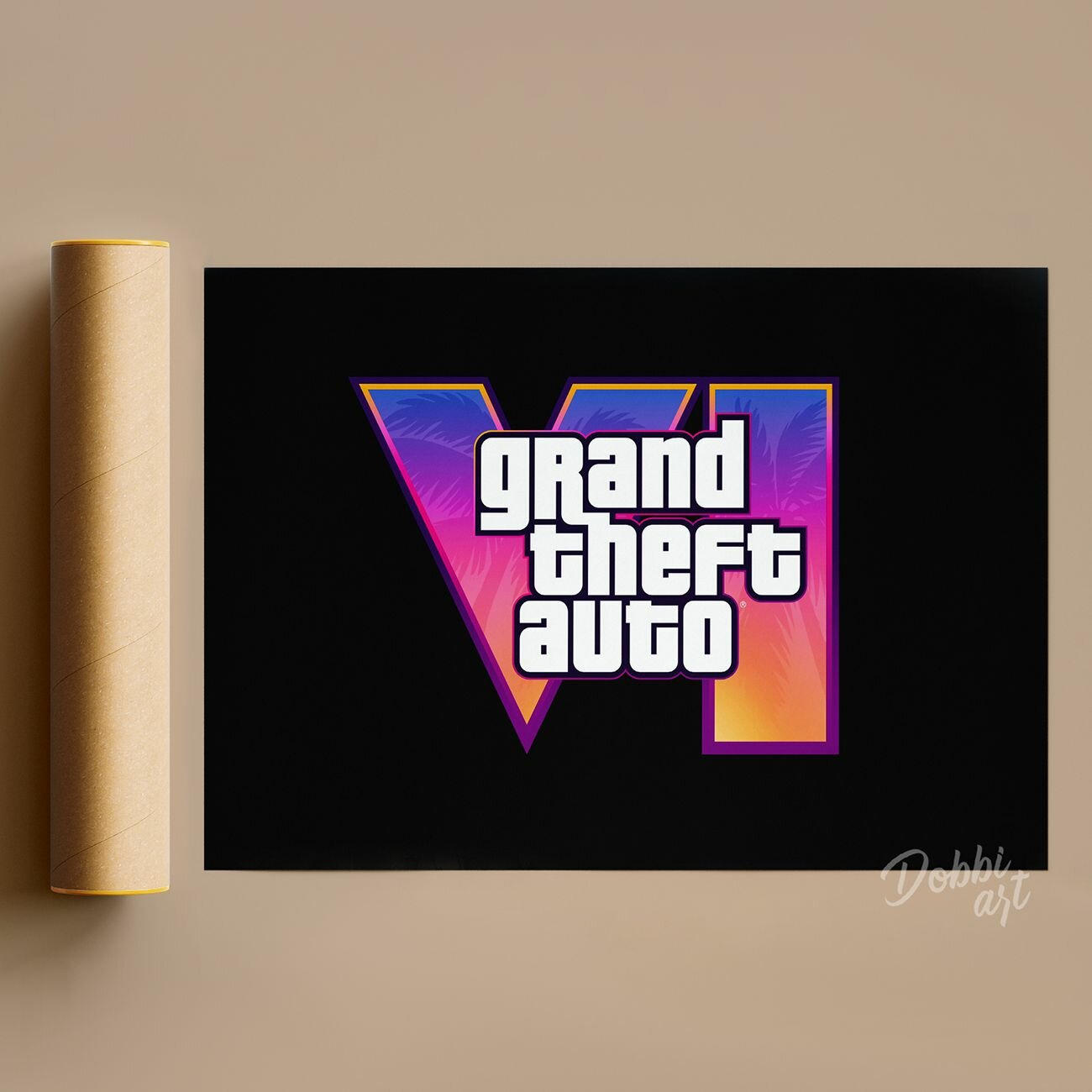 Постер ГТА 6 30х40 см без рамы/ Grand Theft Auto VI/ GTA 6 Плакат для интерьера, в подарок