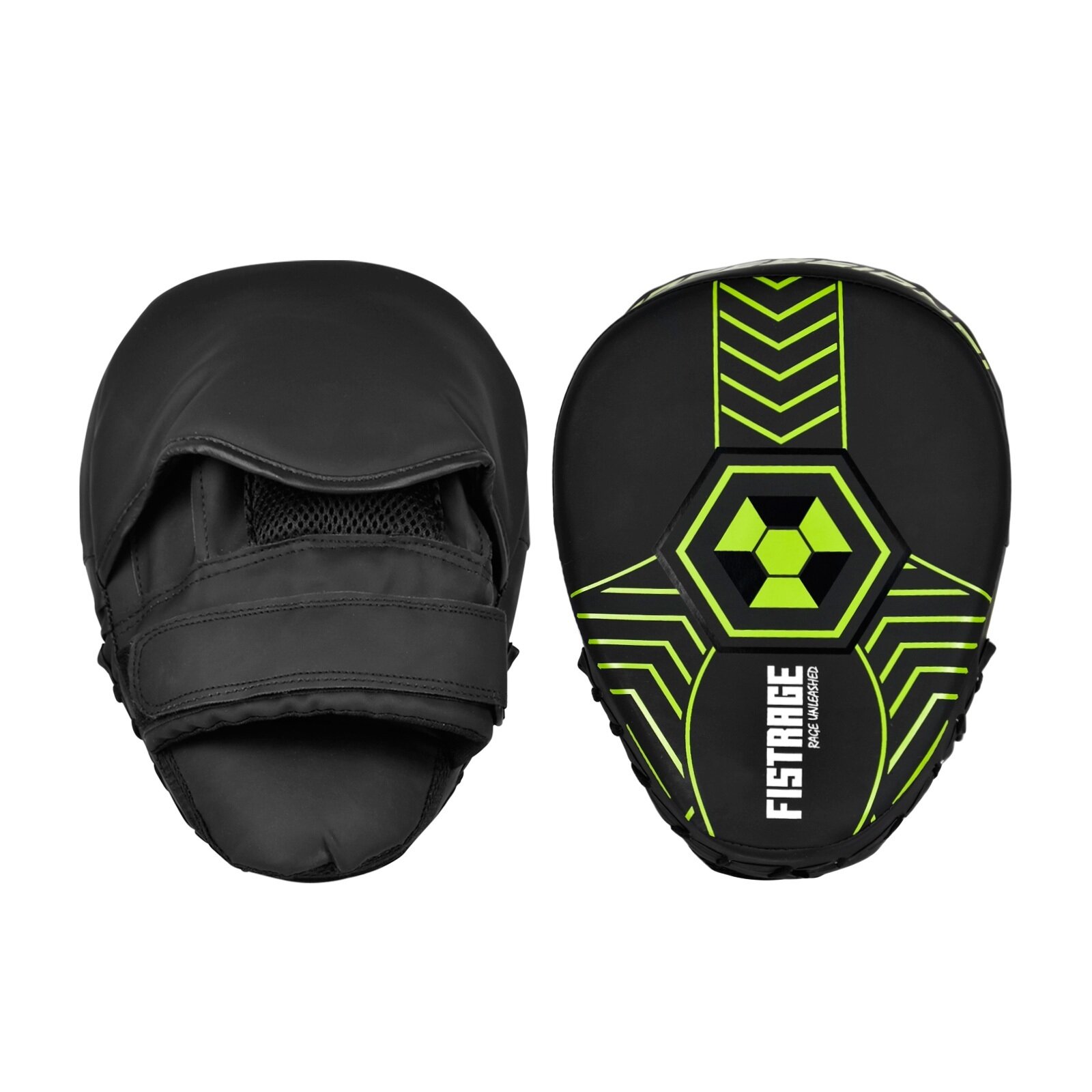 Лапы боксерские изогнутые, лапы тренировочные для единоборств черная матовая CF-6 FISTRAGE (FLEX) .