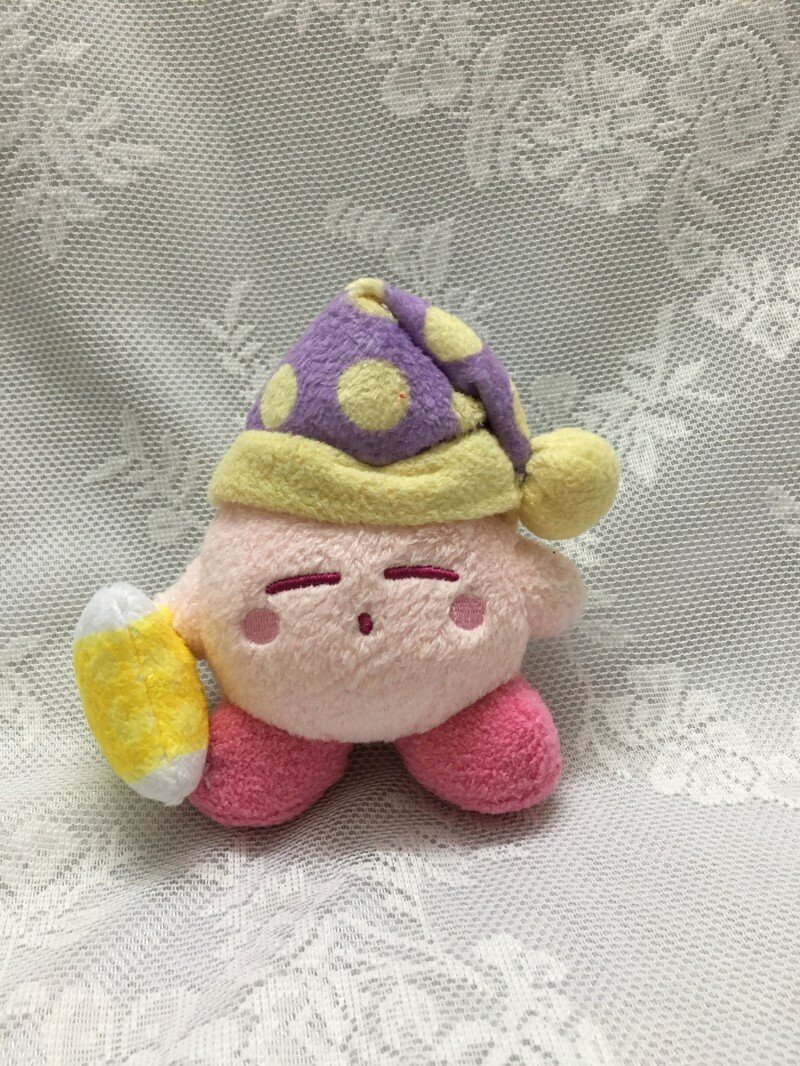 Kirby pearl keychain plush doll with pp cotton filling and cute design for kids pajama