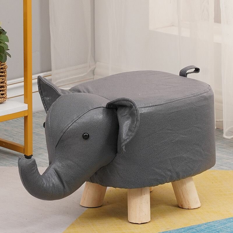 Детская мебель из массива дерева мультяшный животный табурет, 30x25x27см