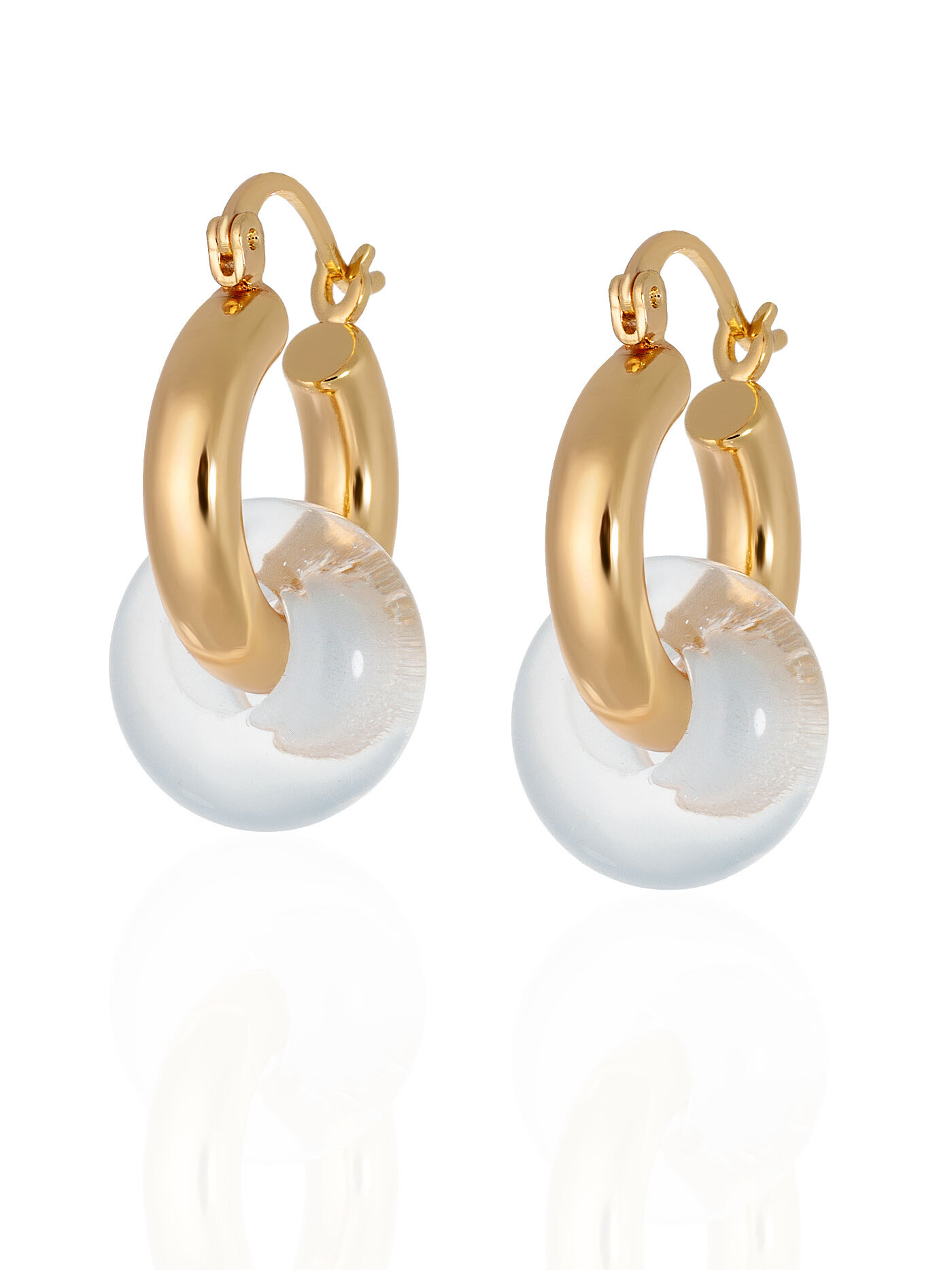 Серьги с подвесками, горный хрусталь