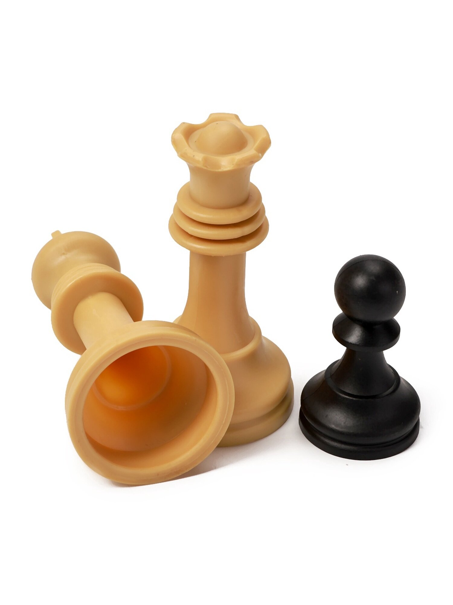 Шахматные фигуры Сима-ленд, пластик, бежевые, король 7 см, 32 шт