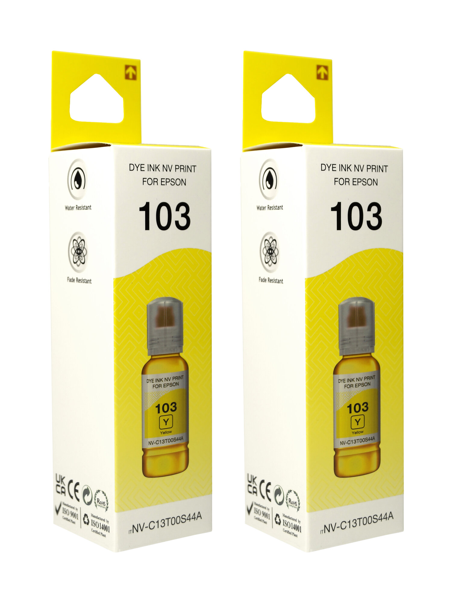 Комплект 2 шт. Чернила NV Print 103 для Epson L1110, L3100 (70 мл) Yellow