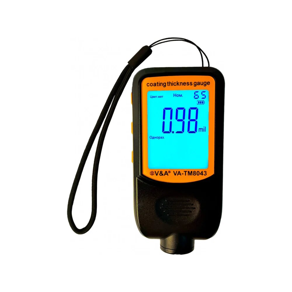 Толщиномер с поверкой V&A VA-TM8043, ), нанесенных на металлическое магнитное (сталь, чугун и пр