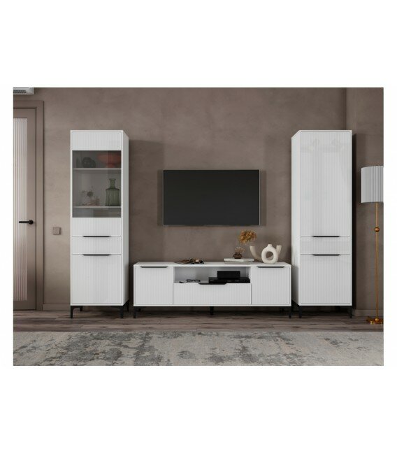 Модульная гостиная Иадама белый / белый глянец комплектация 6 9620693