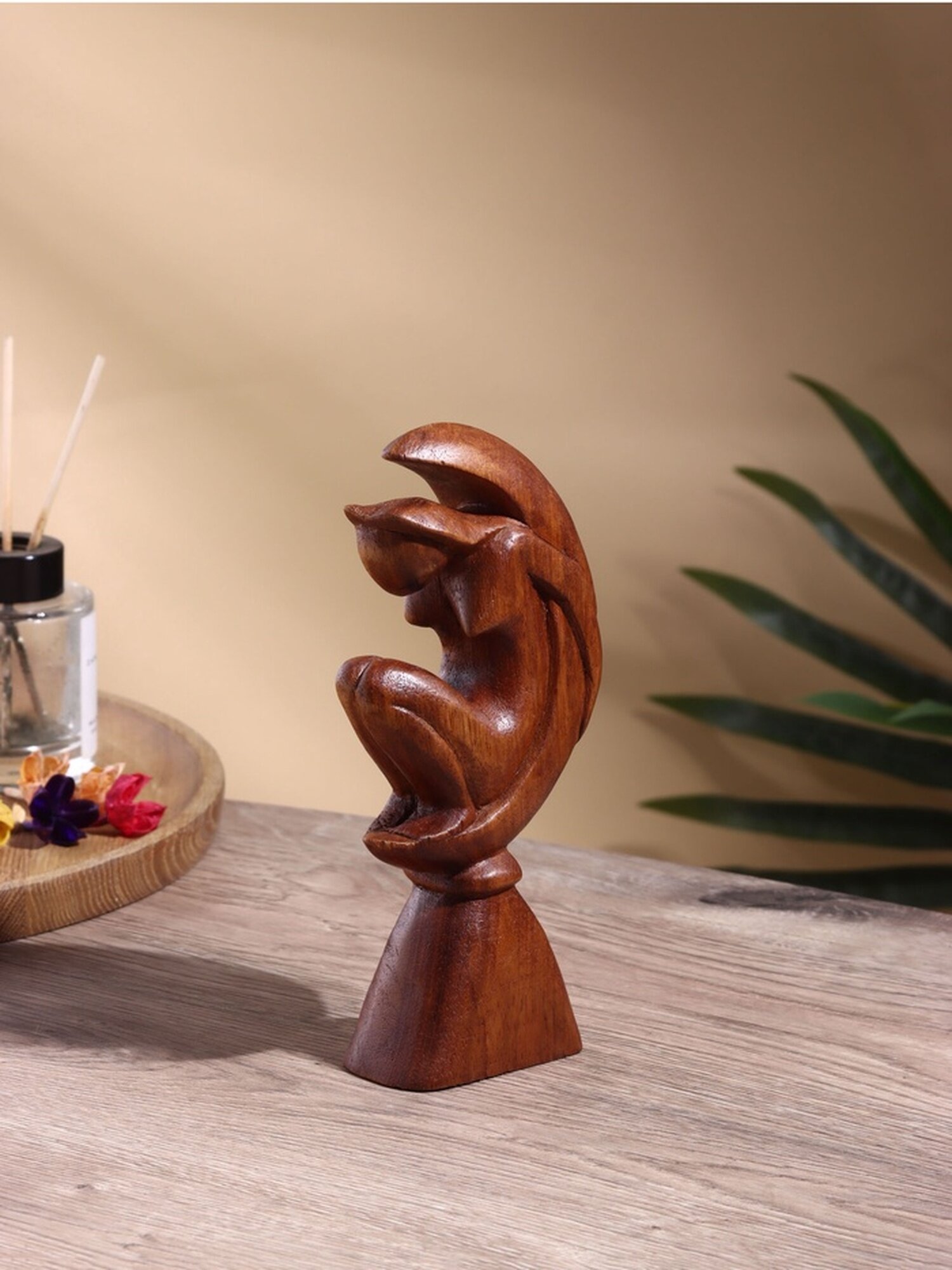 Статуэтка Сима-ленд "Лунатик", дерево, коричневая, 15x9x3,5 см