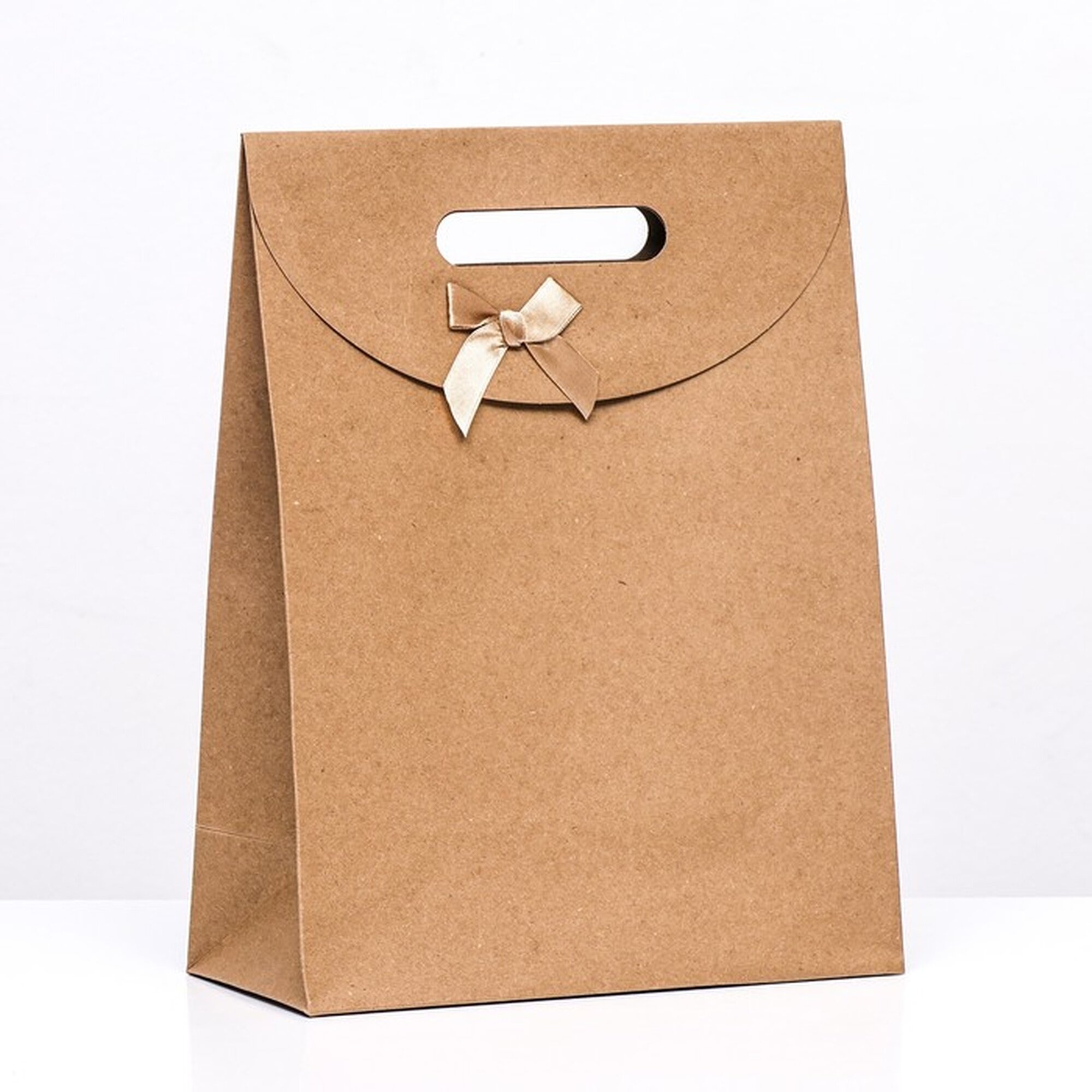 Подарочная коробка Upak Land, картон, текстиль, 32×23×11 см, коричневая