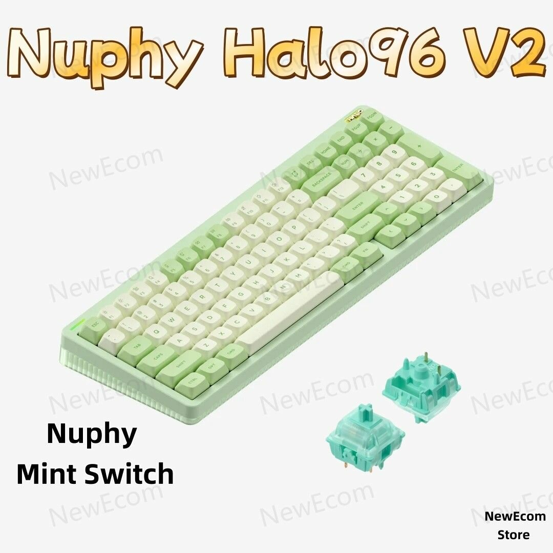 Беспроводная механическая клавиатура Nuphy Halo96 V2 Mint Switch, Mojito