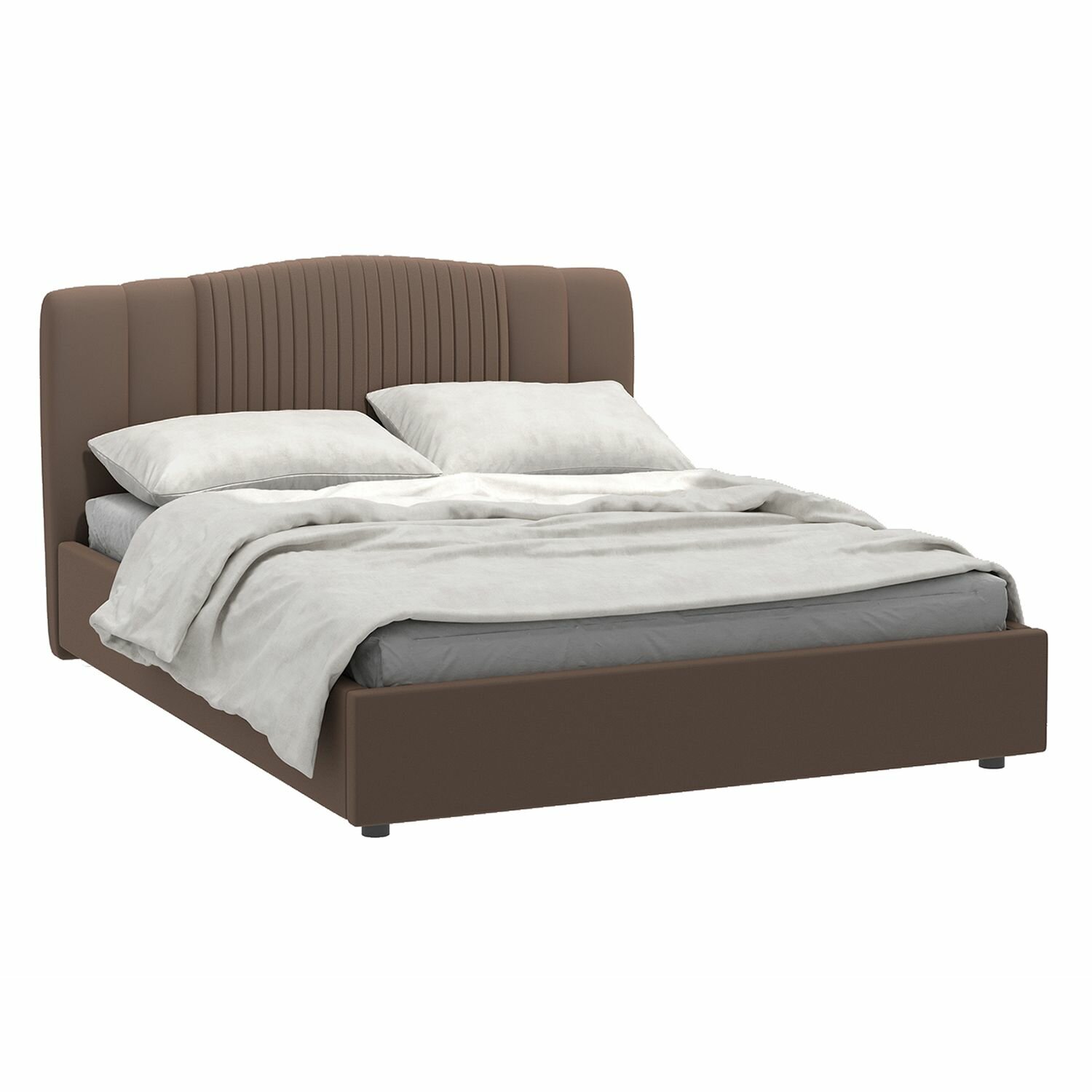 Кровать Кураж-12М, двуспальная, ЛДСП, подъемный механизм, микровелюр, 160x200х110 см