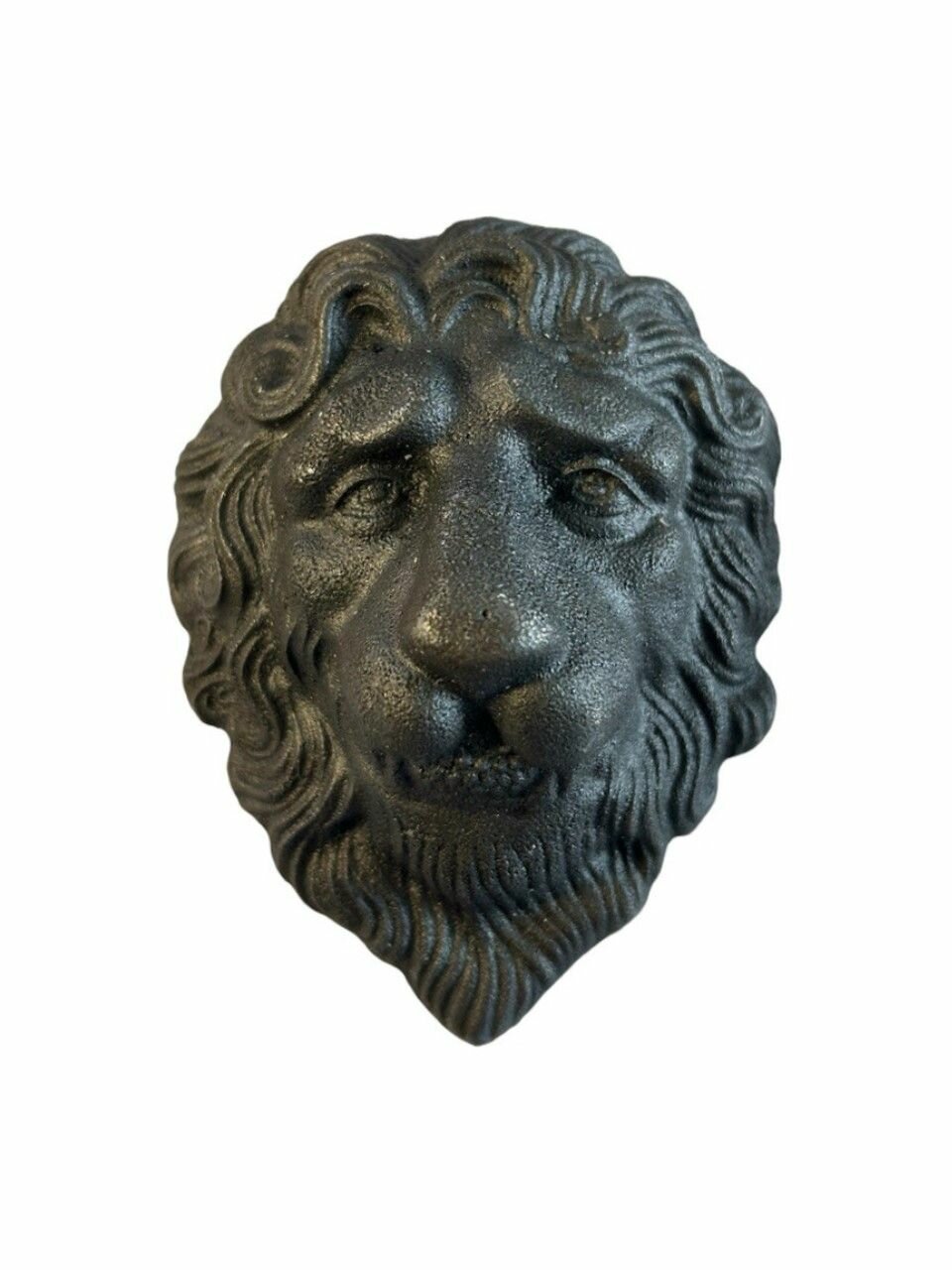 Накладка Лев на ворота, калитку диаметром 11х14 см литая