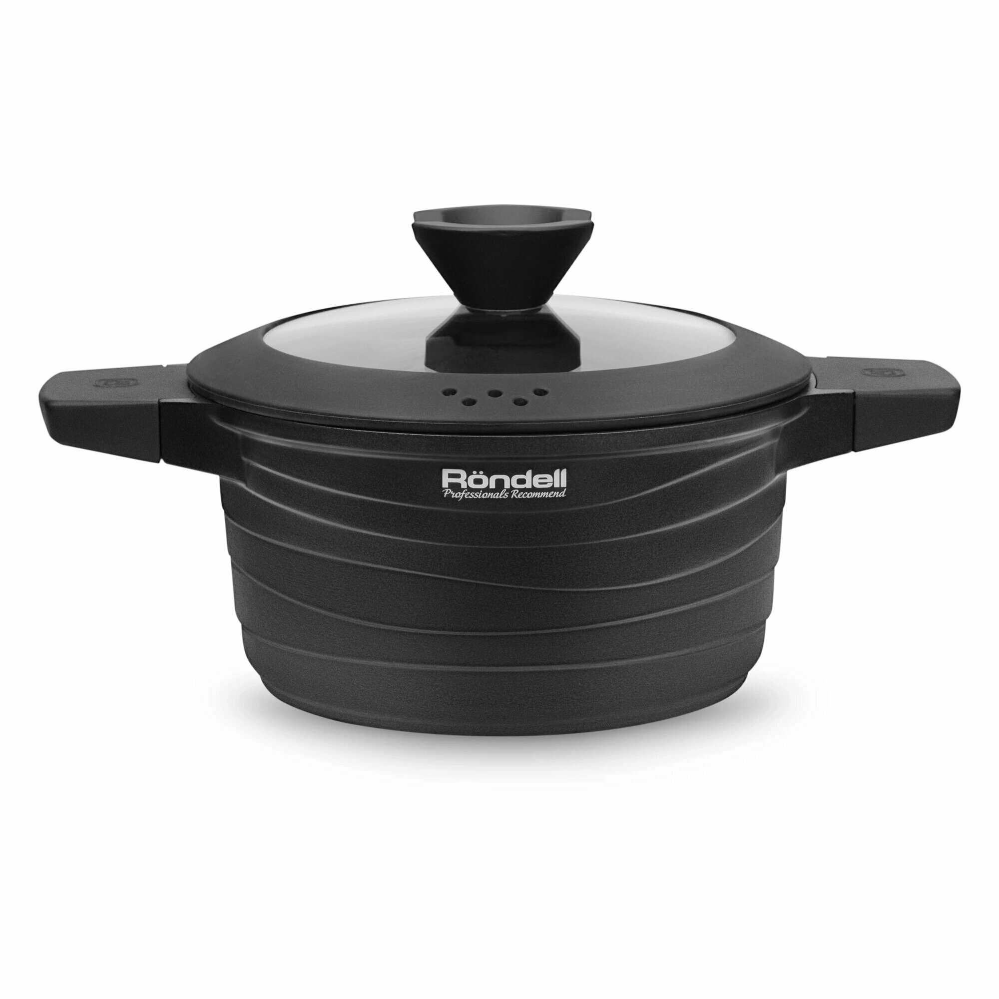 Кастрюля Rondell Walzer RDA-766 4.7л. d=24см (с крышкой) черный