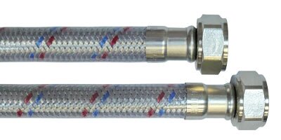 TIM Подводка для воды нержавеющая 40см г/г гайка латунь С26-4