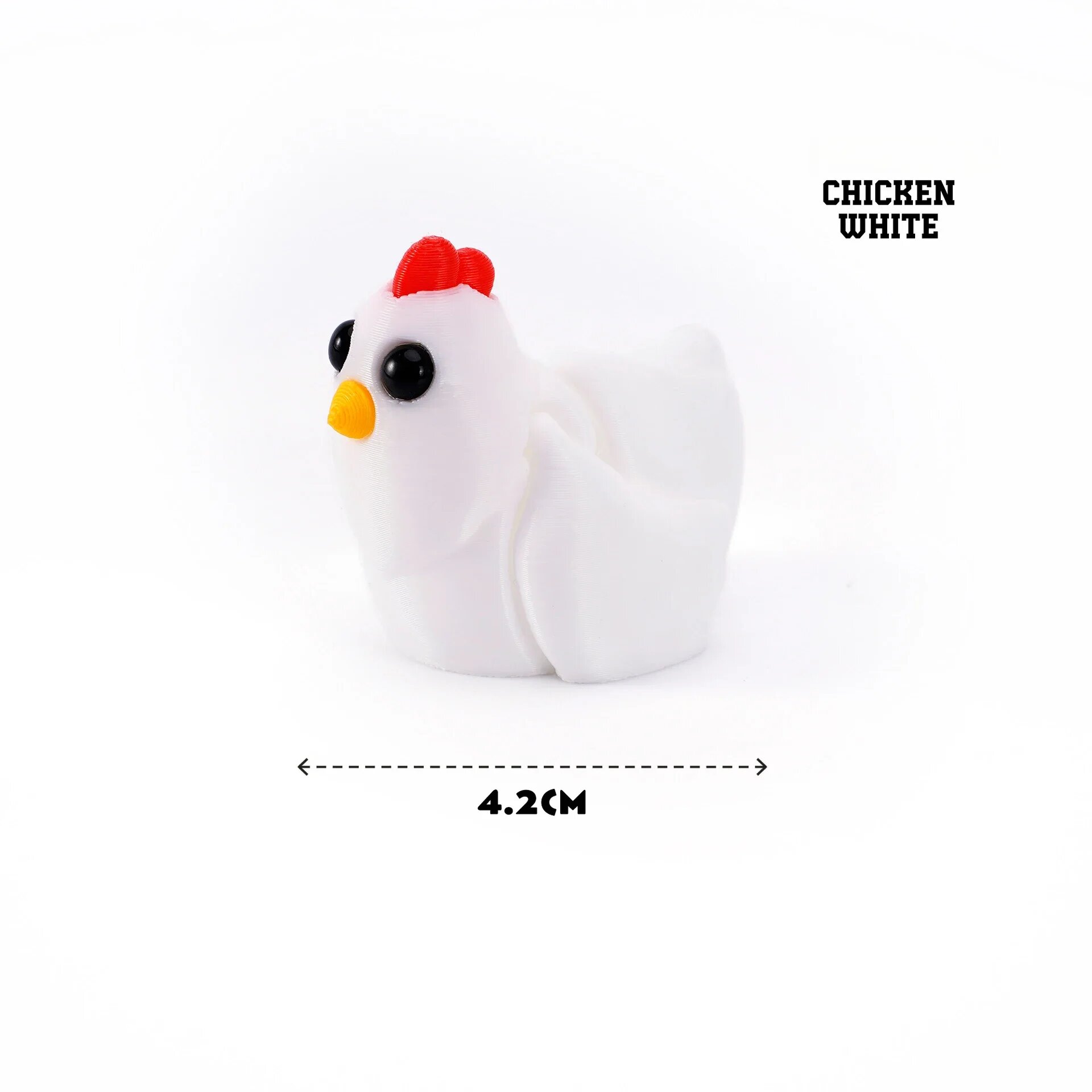 3D фигурка животного Белый, chicken