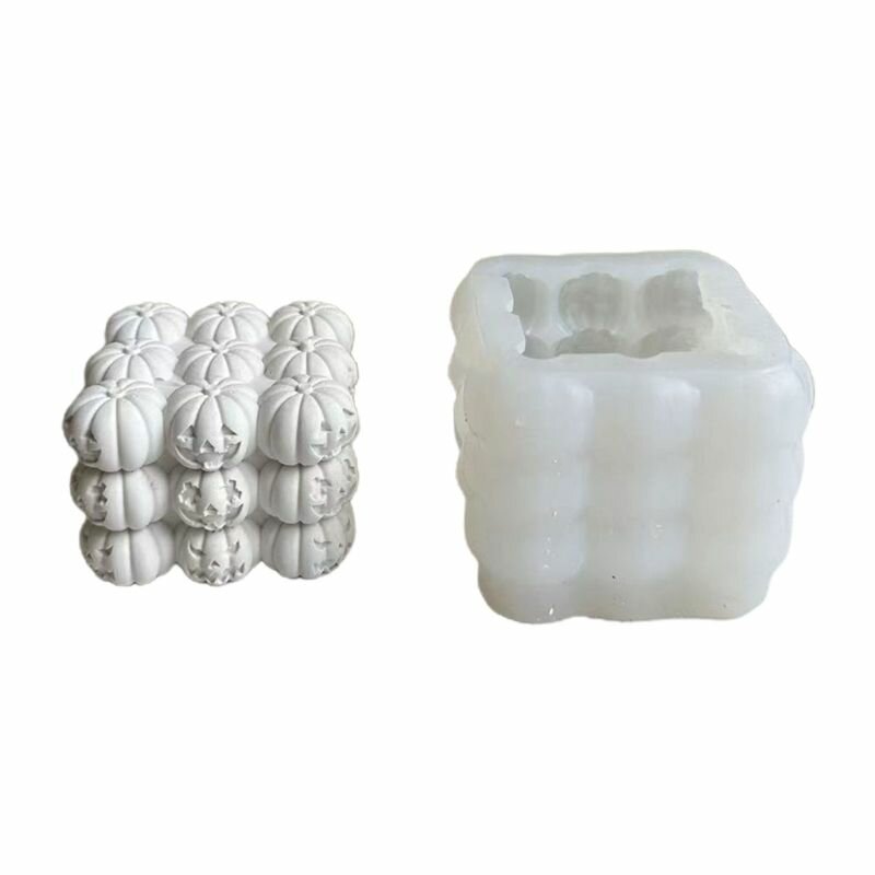 Форма для ароматических свечей с черепом в виде кубика Рубика на Хэллоуин-Тыквенный Кубик Рубика